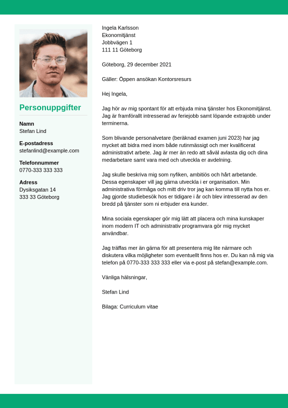 Mallar för personligt brev - CV.se