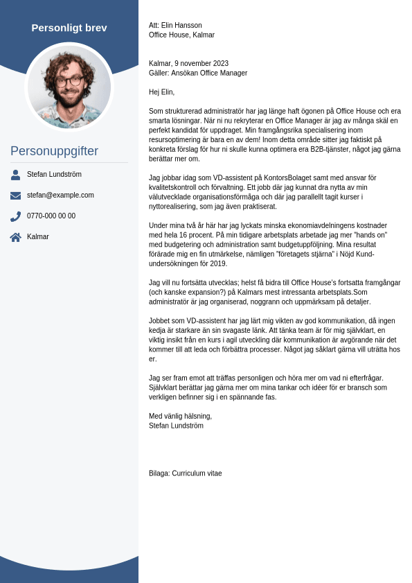 Mallar för personligt brev - CV.se