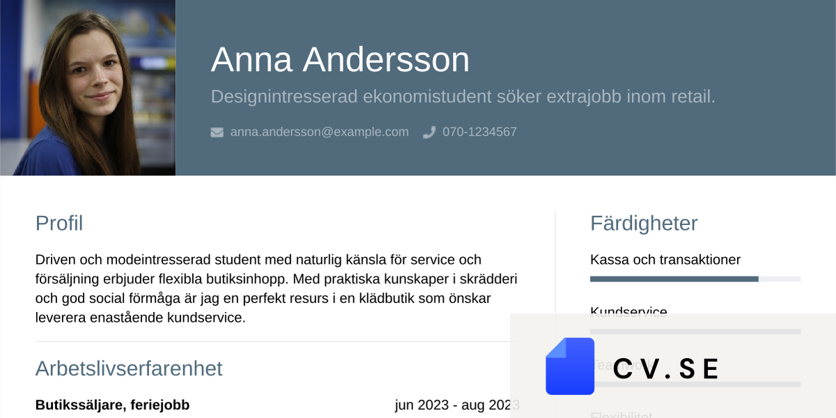 CV-exempel för student – skapa ett säljande CV - CV.se